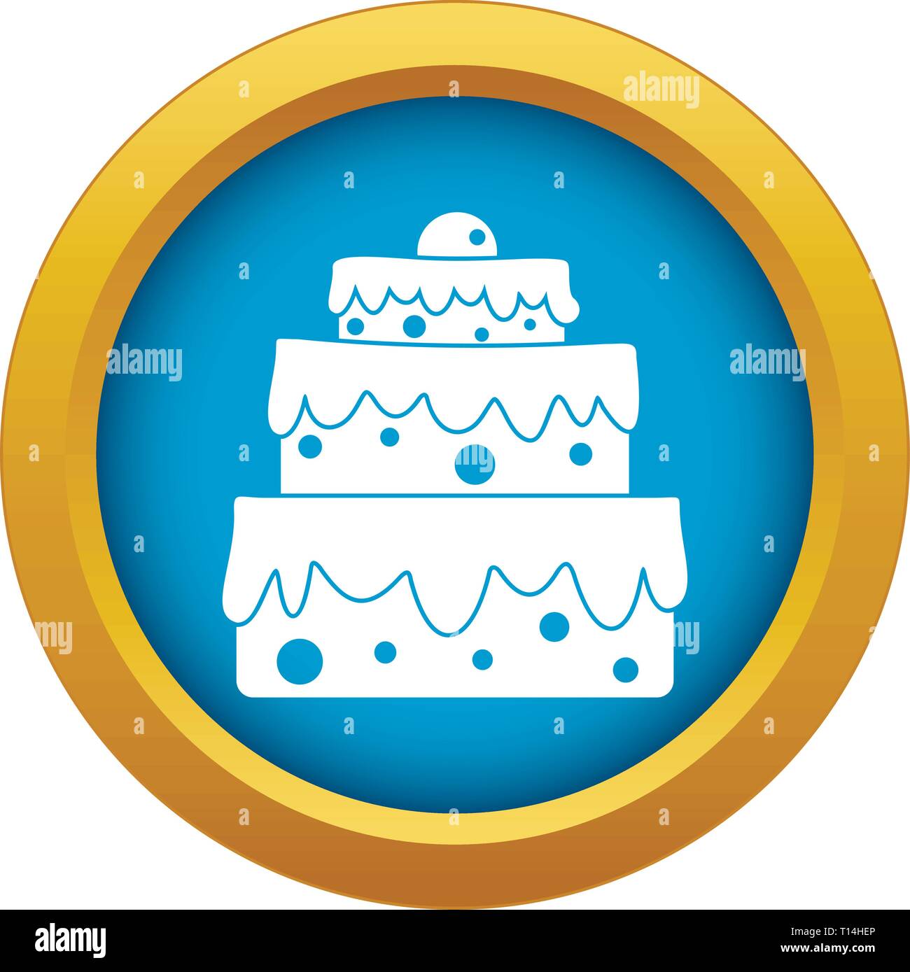 Big cake icon blue vector isolated Stock Vector Image & Art - Alamy