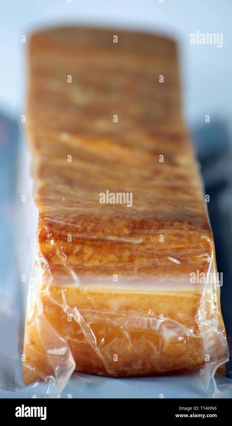 packed pork bacon as meat food Stock Photo - Alamy