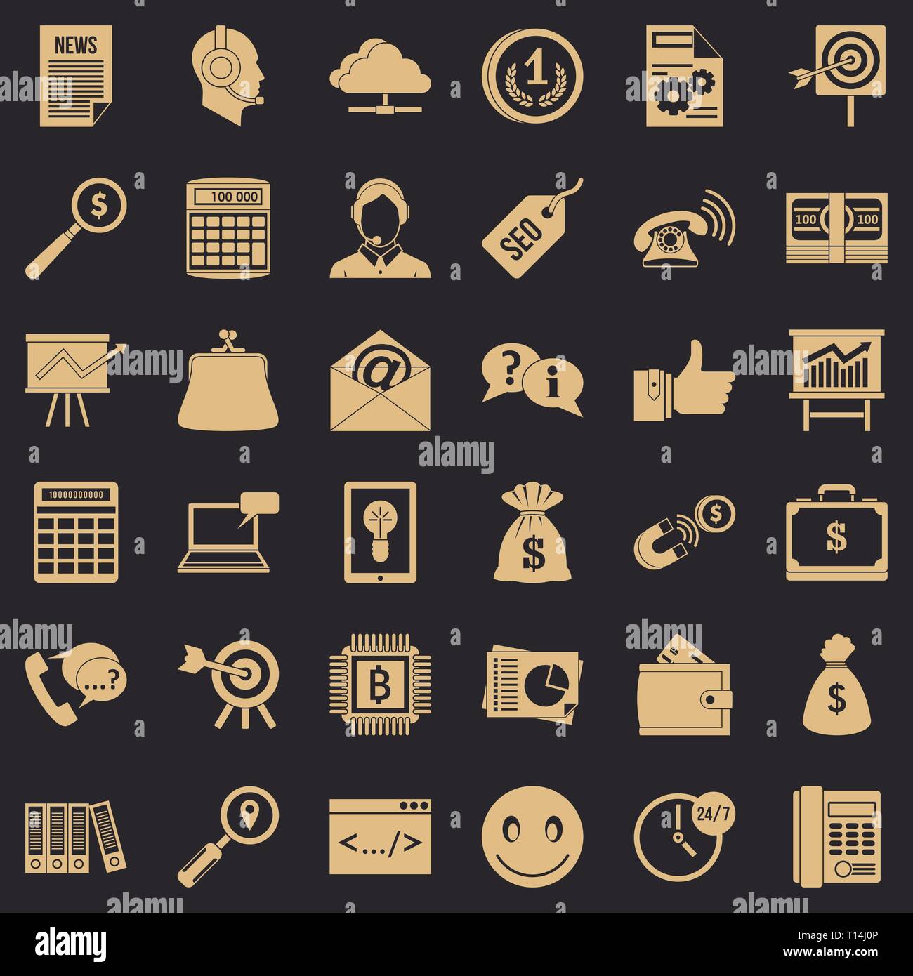 Online marketing icons set, simple style Stock Vector Image & Art - Alamy