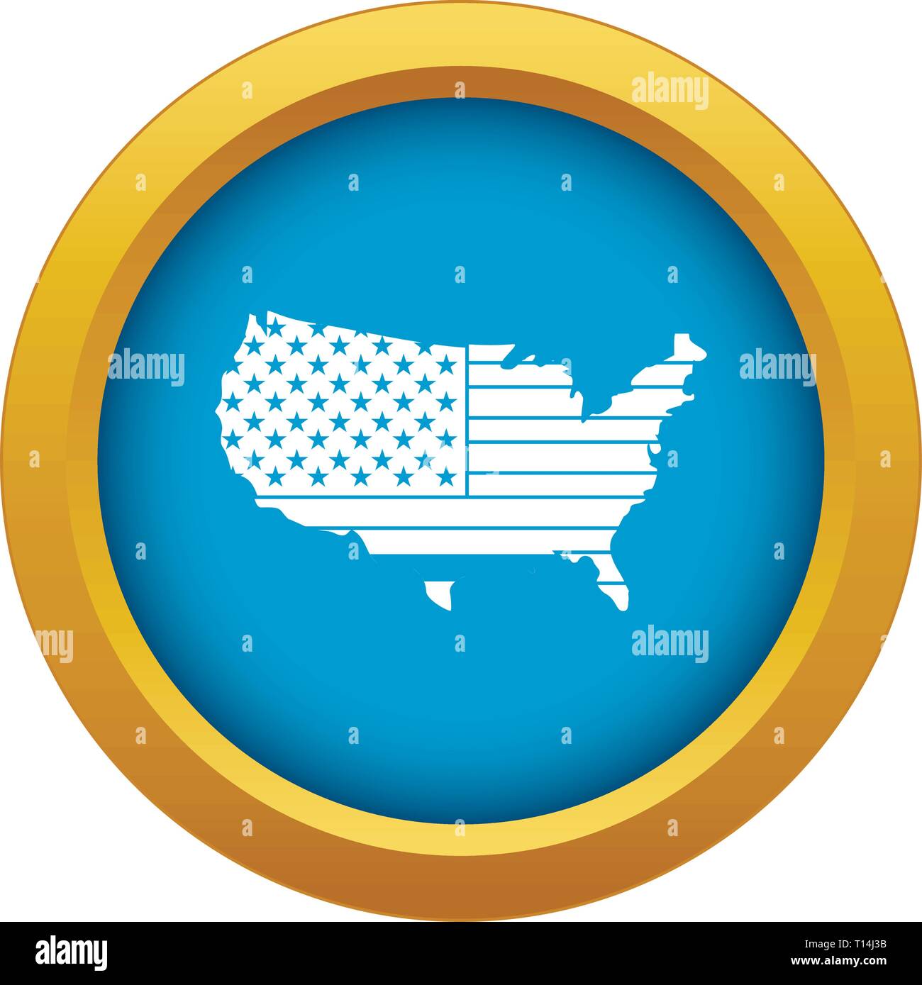 American map icon blue vector isolated Stock Vector Image & Art - Alamy