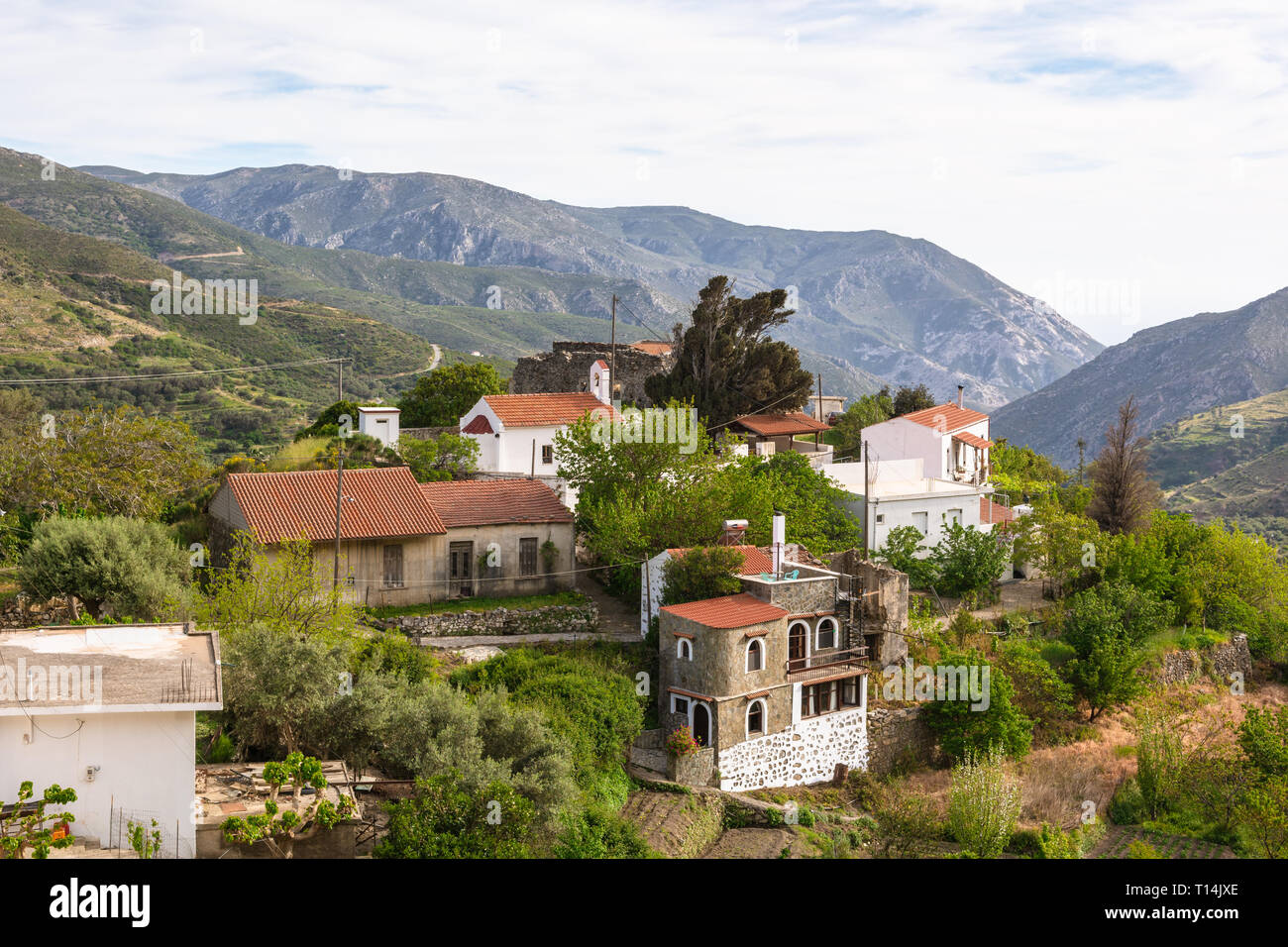 Crete mountain village hi-res stock photography and images - Alamy