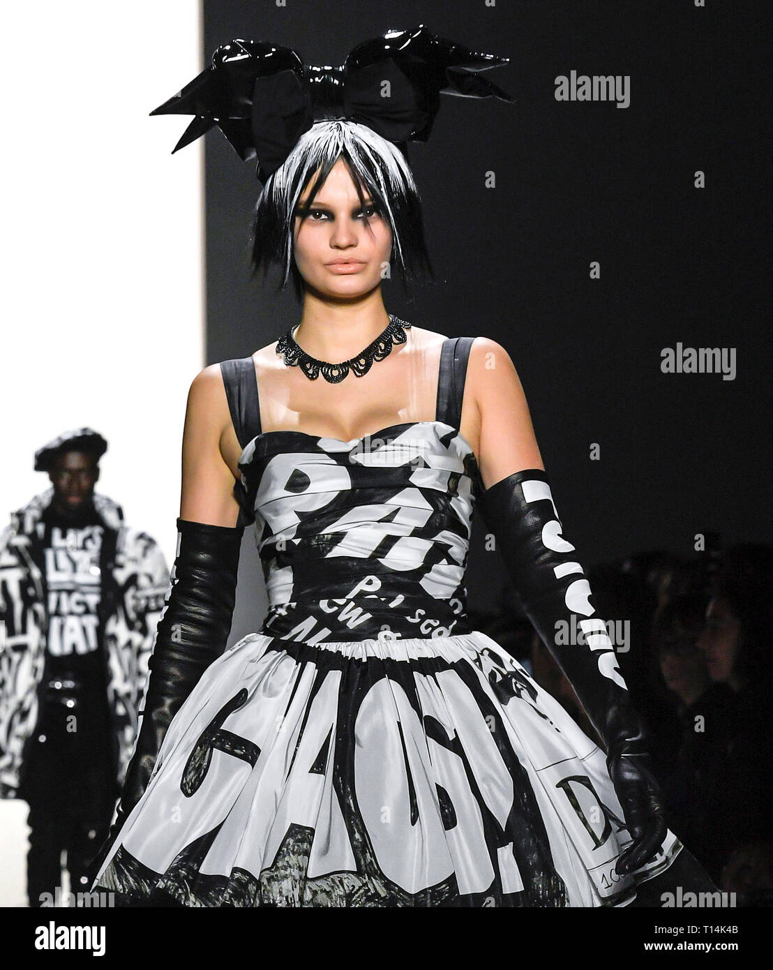 New York, New York - February 08 2019: Cayley King walks the runway at ...