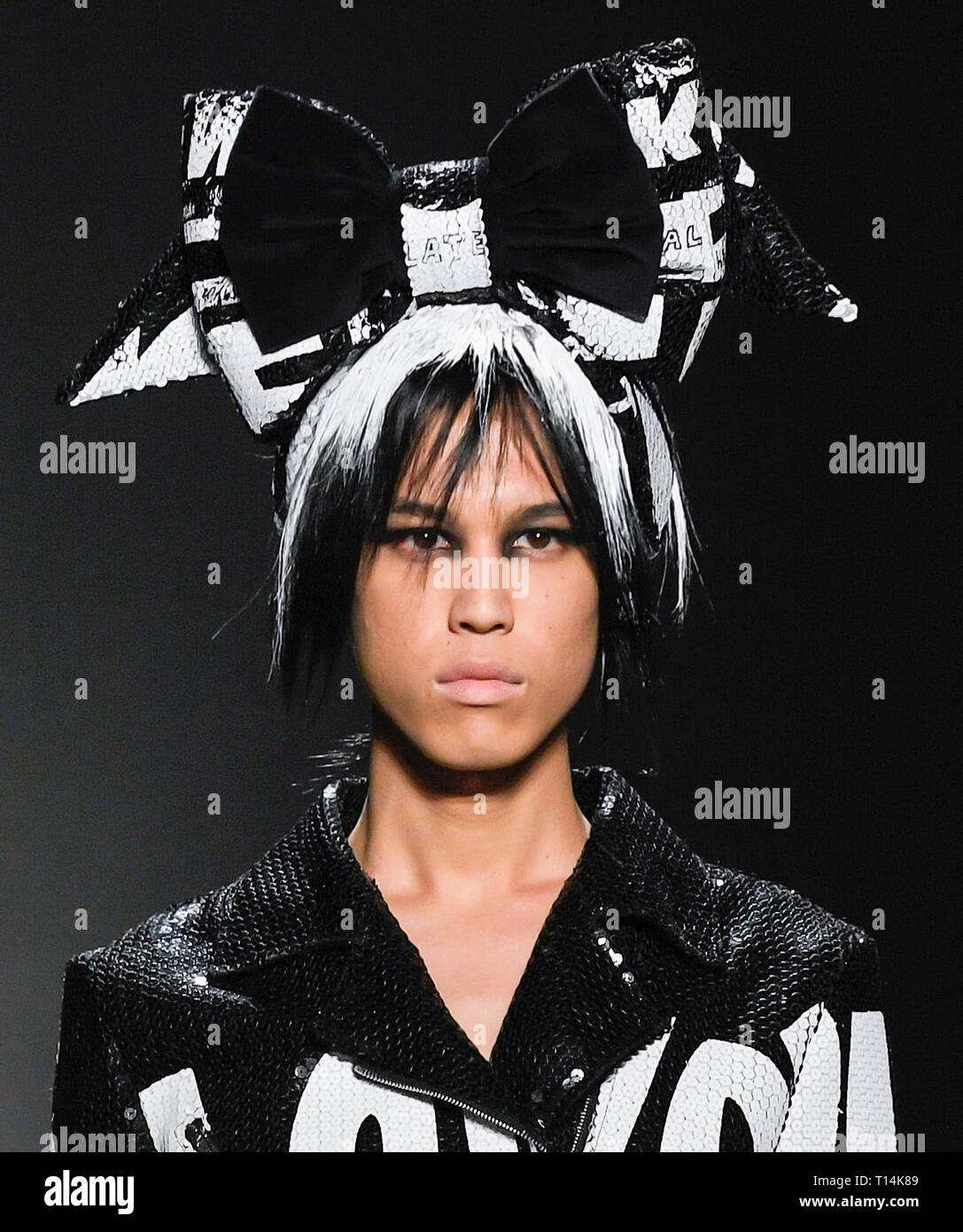 New York, New York - February 08 2019: Dara Allen walks the runway at ...