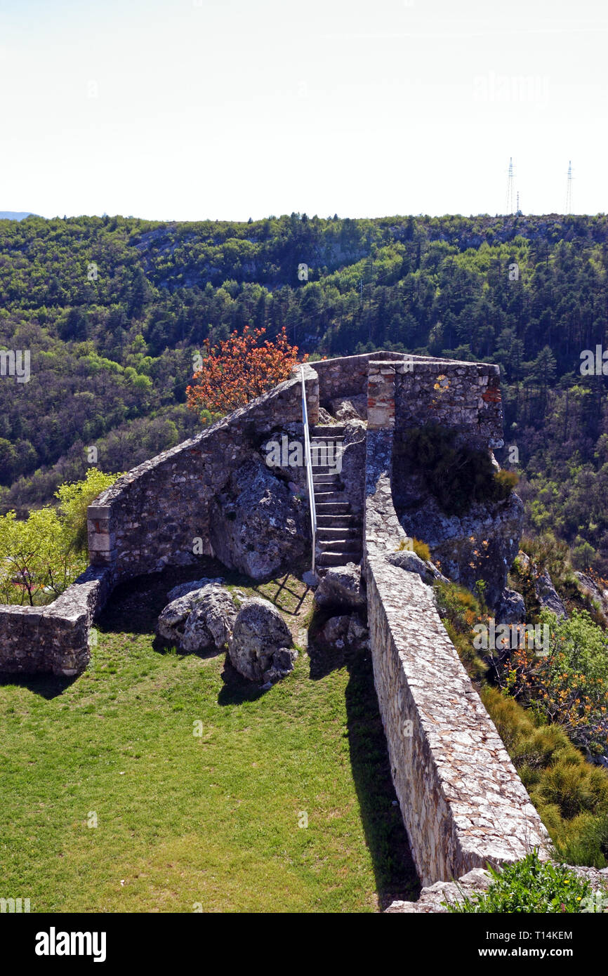 Part of the fortress of Knin, second largest military fortification in ...