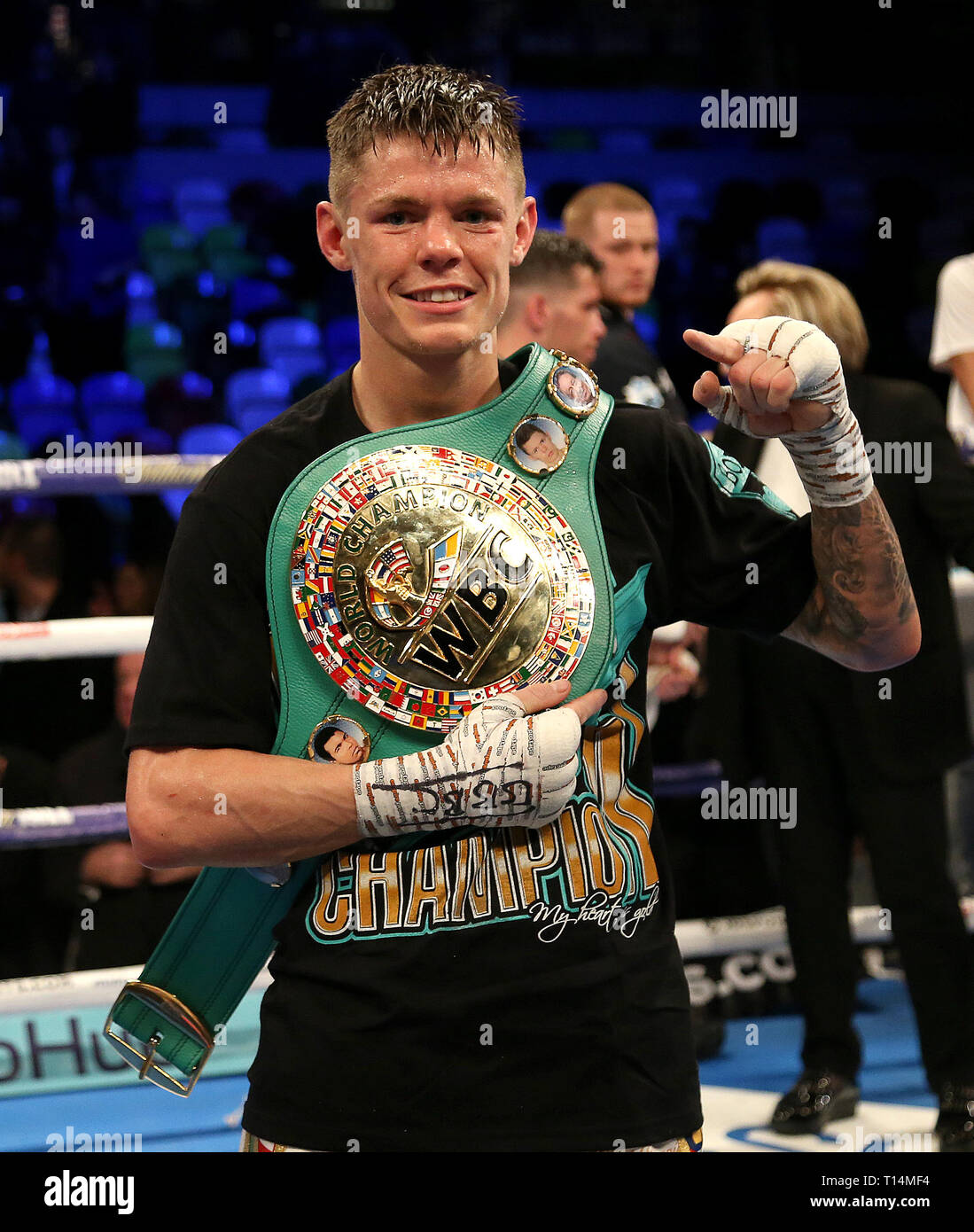 Charlie Edwards celebrates beating Angel Moreno in their World Boxing ...