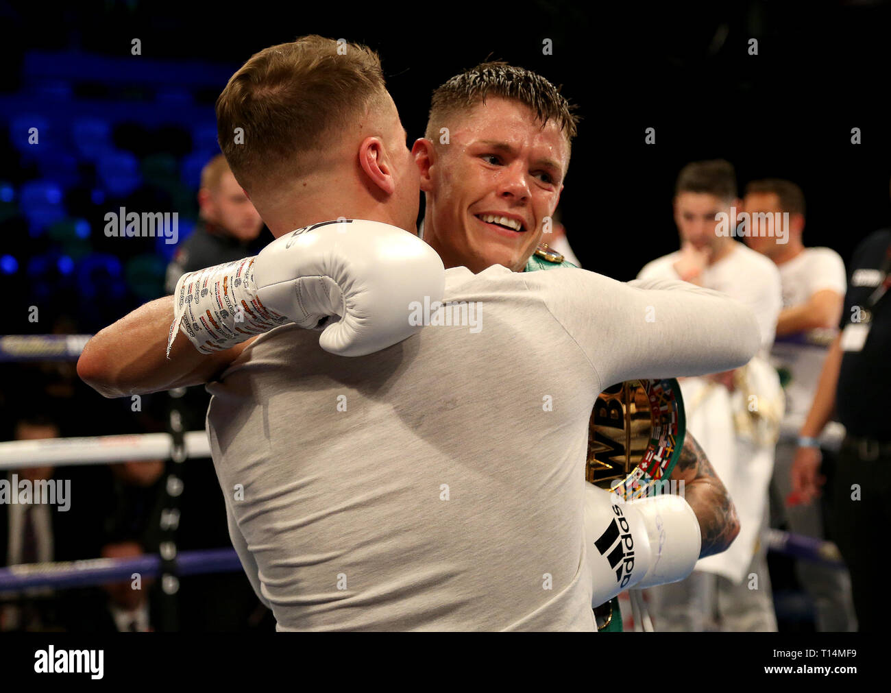 Charlie Edwards celebrates beating Angel Moreno in their World boxing ...