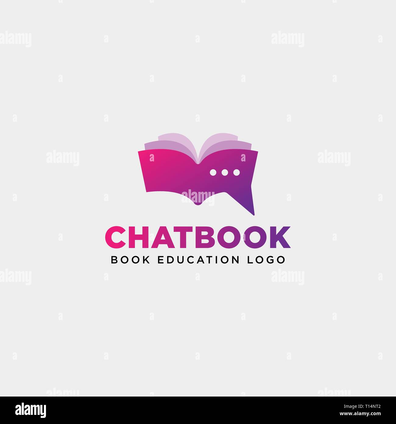 chat or message book, note book, simple logo template vector ...