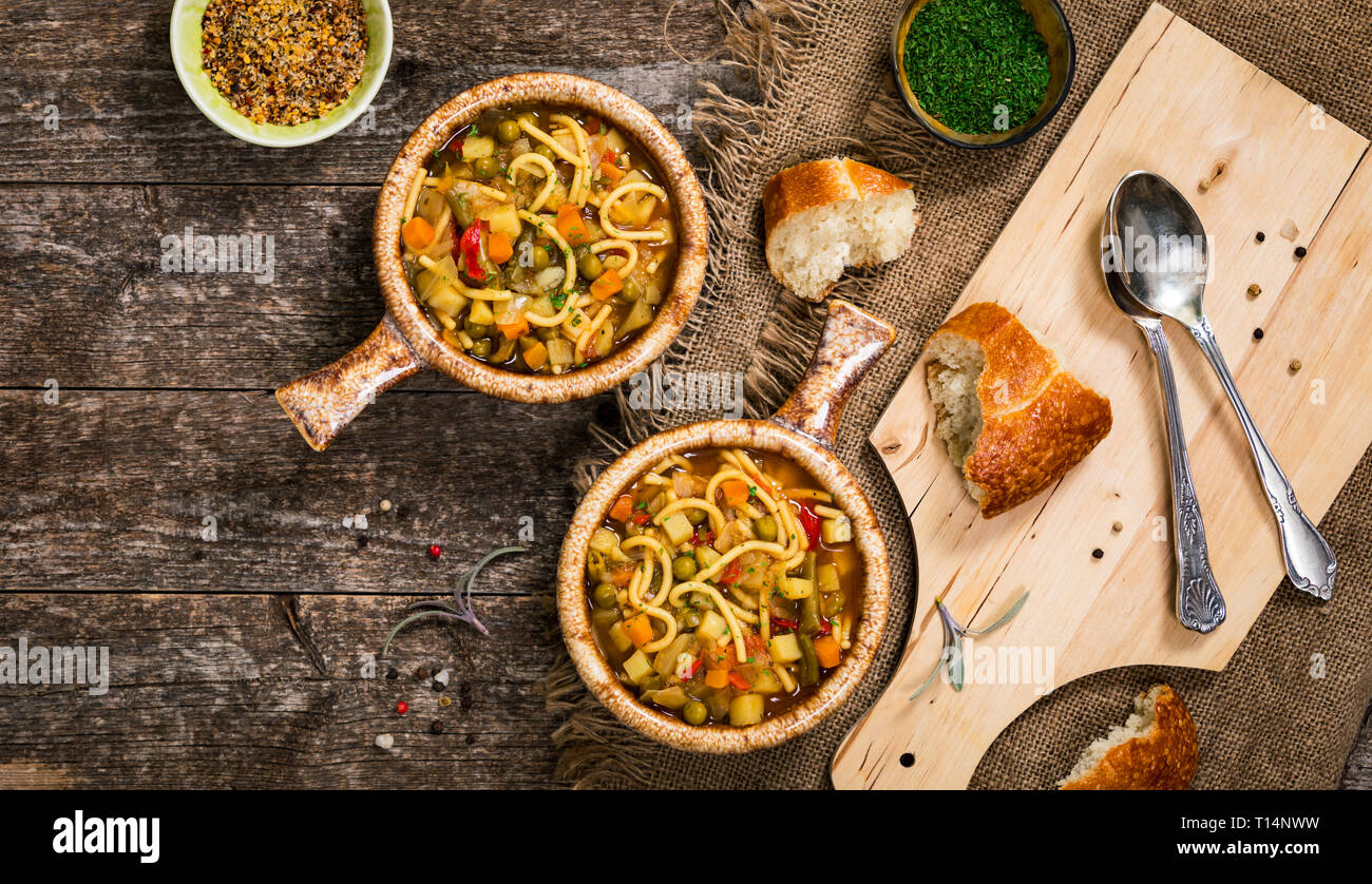 Harvest Vegetable Soup Stock Photo - Alamy