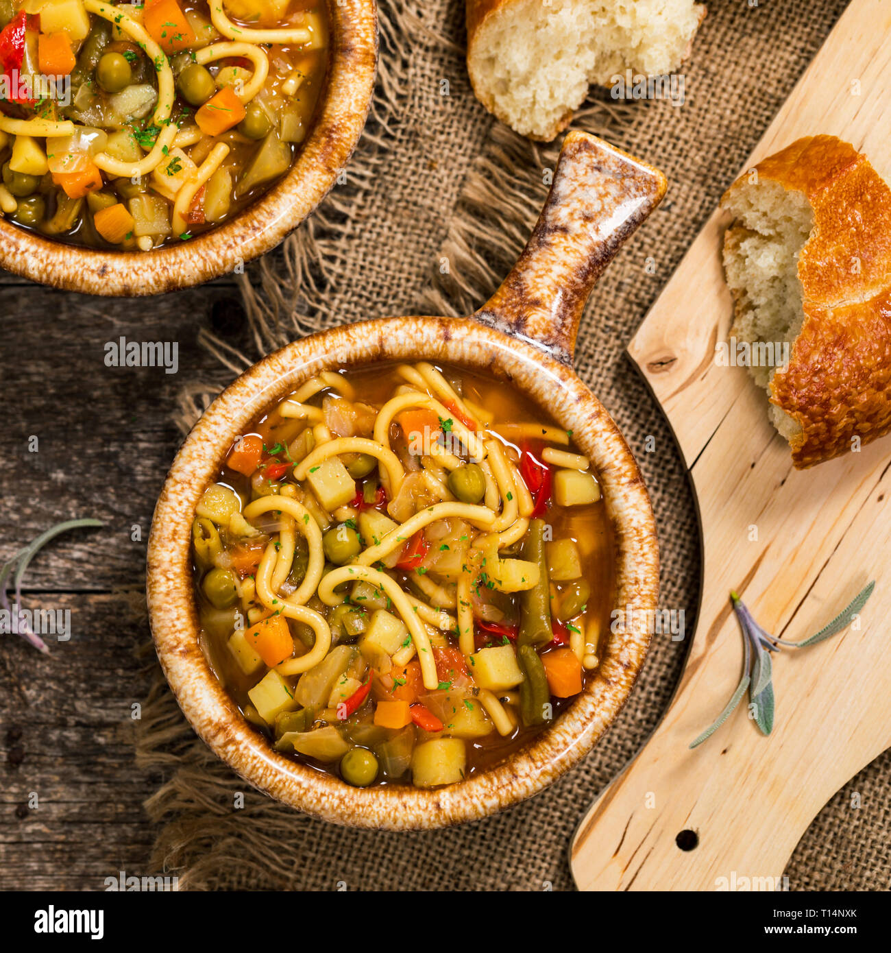 Harvest Vegetable Soup Stock Photo - Alamy