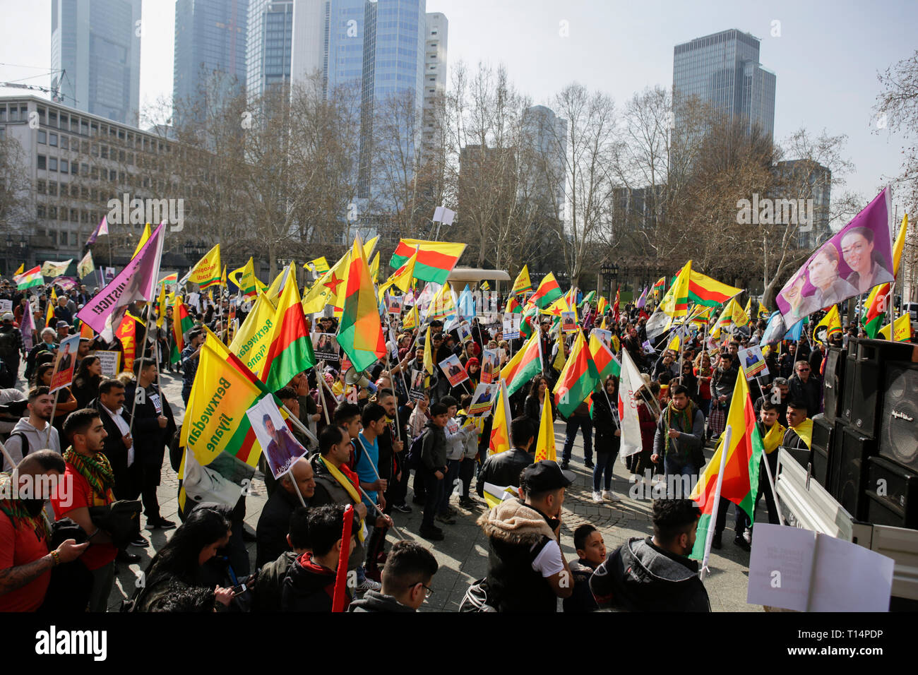 Flag Of The Womens Protection Units High Resolution Stock Photography ...