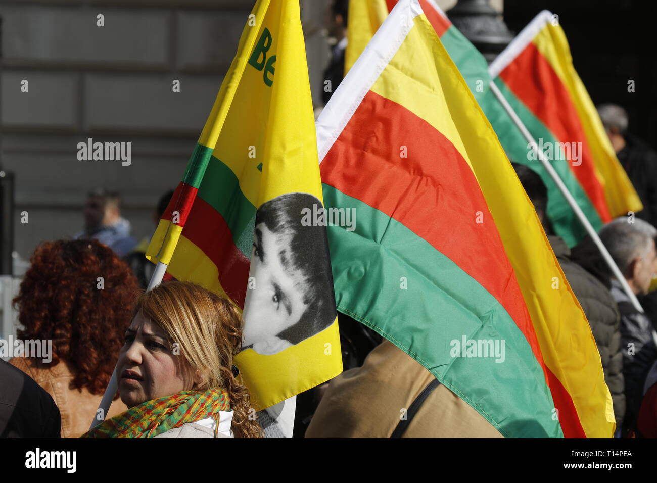 Democratic federation of northern syrian flag hi-res stock photography ...