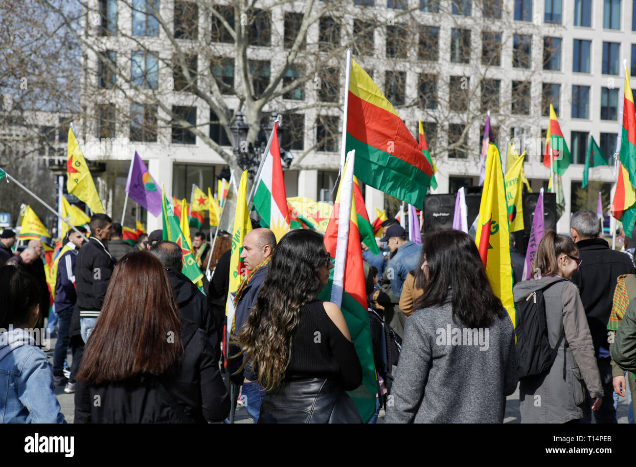 Flag Of The Womens Protection Units High Resolution Stock Photography ...
