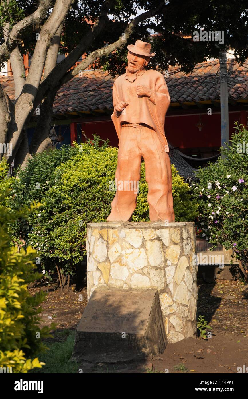 Clay Sculpture of Jorge Velosa, a Native of Ráquira, Colombia Stock ...