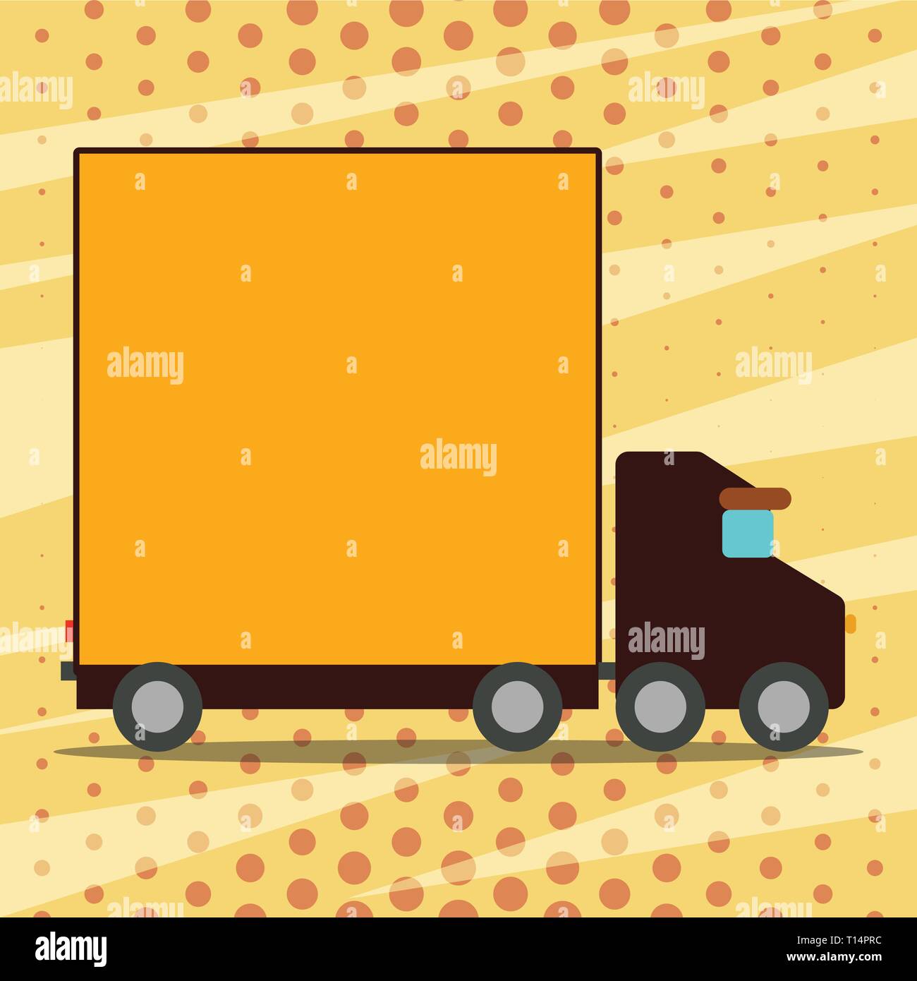 Delivery Lorry Truck with Blank Covered Back Container to Transport ...