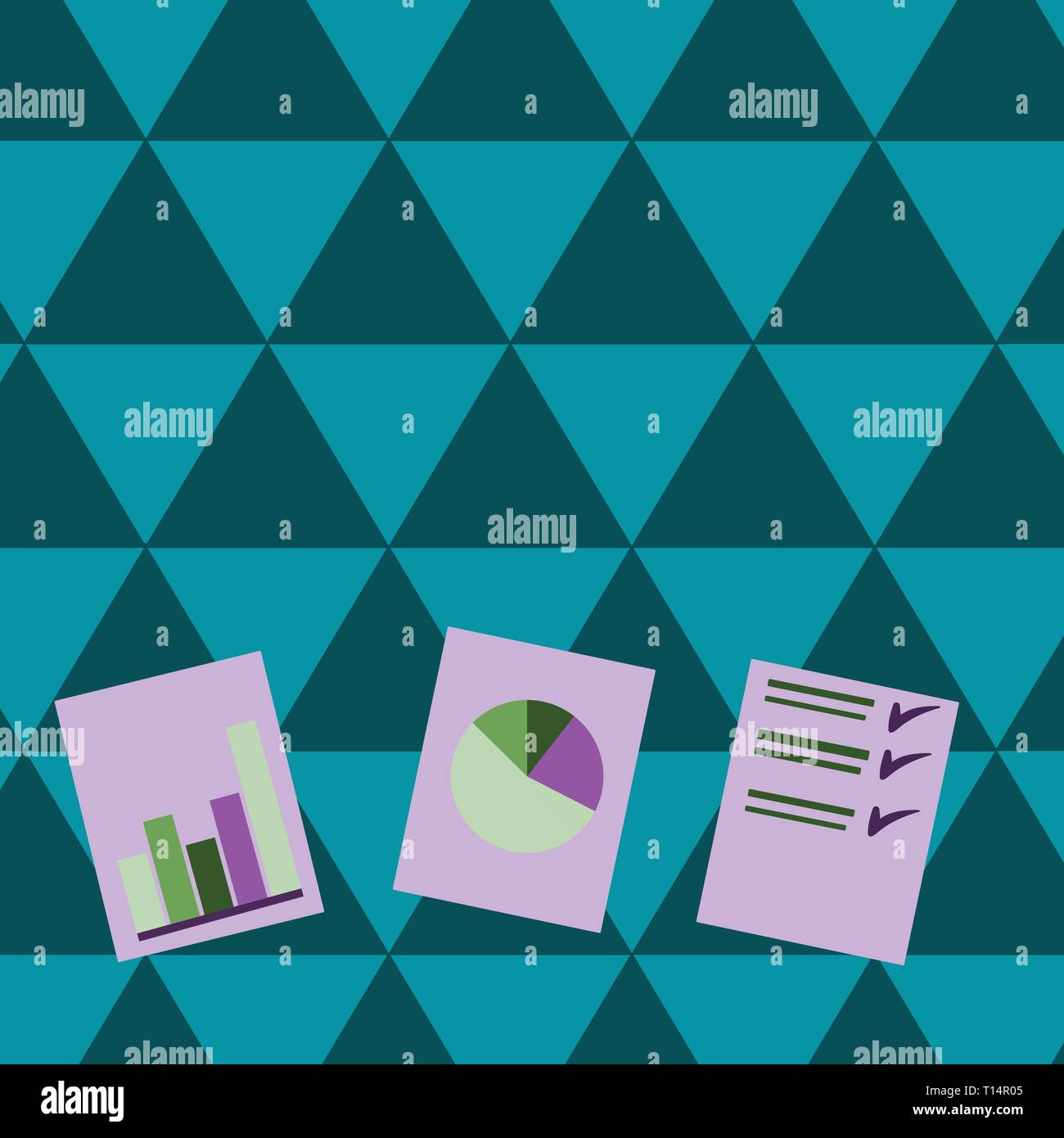 Presentation of Bar, Data and Pie Chart Diagram Graph Each on White ...