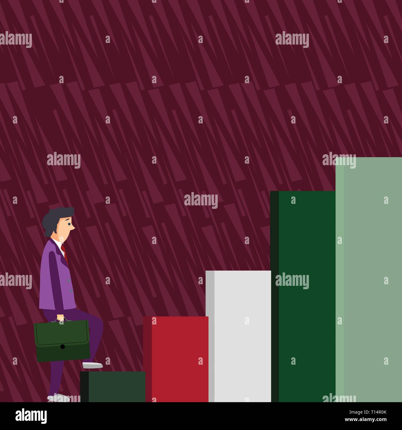 Businessman Carrying a Briefcase is in Pensive Expression while ...