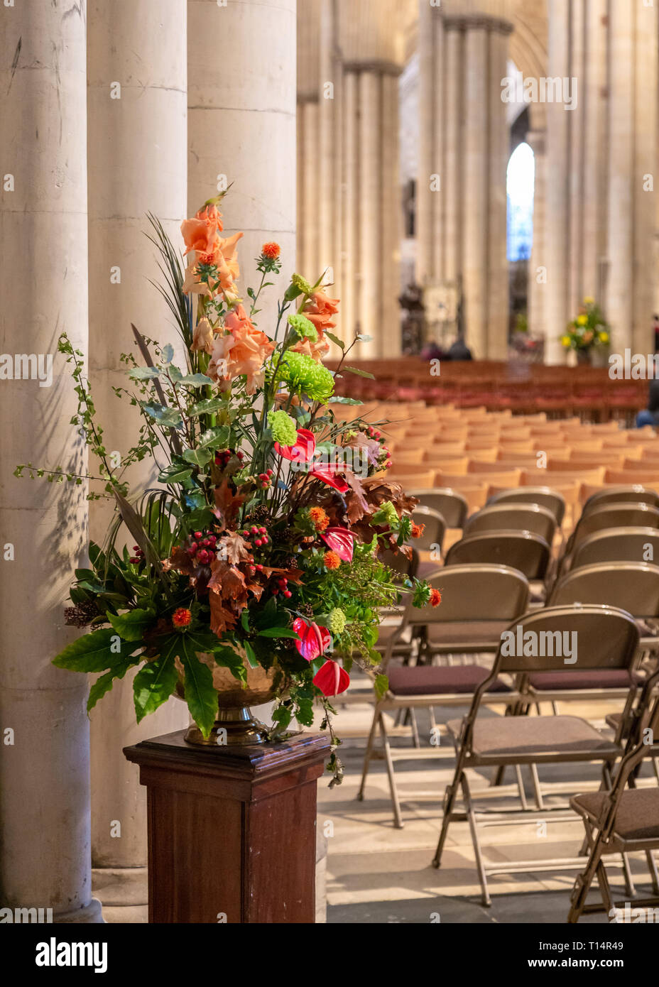 Spectacular interior of York Minster Cathedral, York, England Stock ...