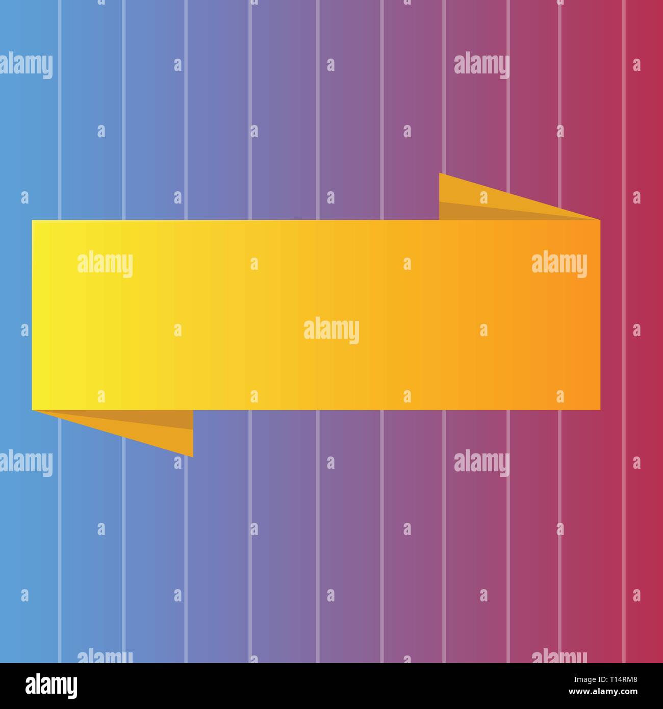 Blank Folded Color Banner photo on Vertically Striped Two Toned ...