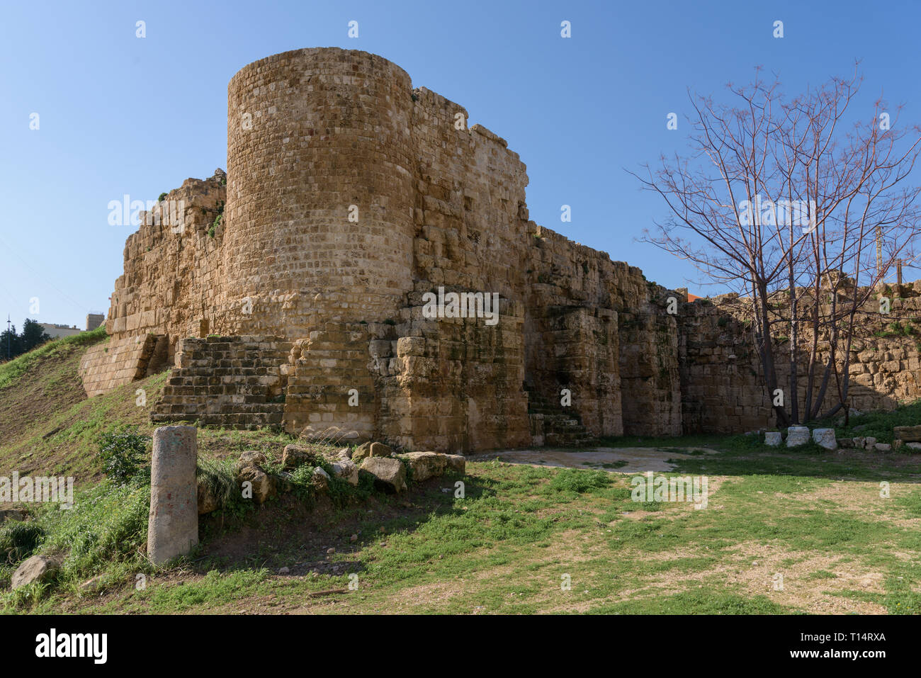 The Crusader land castle has been erected during medieval times by king ...
