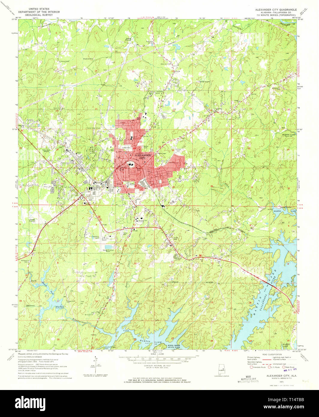 Alexander city alabama map hi-res stock photography and images - Alamy