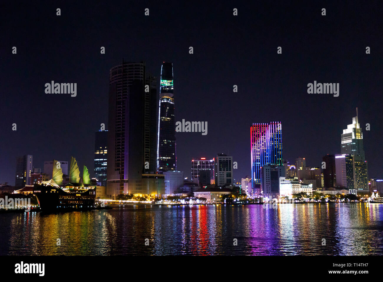 SAIGON, VIETNAM - FEBRUARY 23, 2018: Cityscape of Saigon with ...
