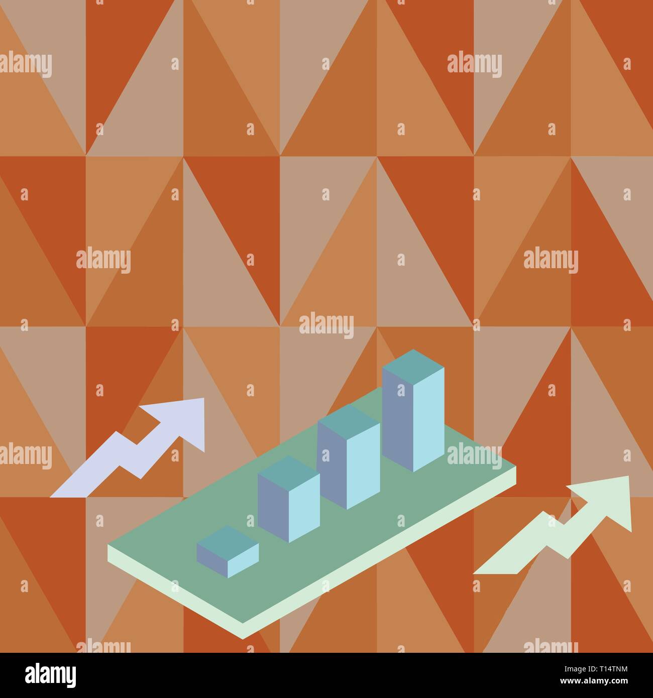Colorful Clustered 3D Bar Chart Graph Diagram in Perspective with Two ...