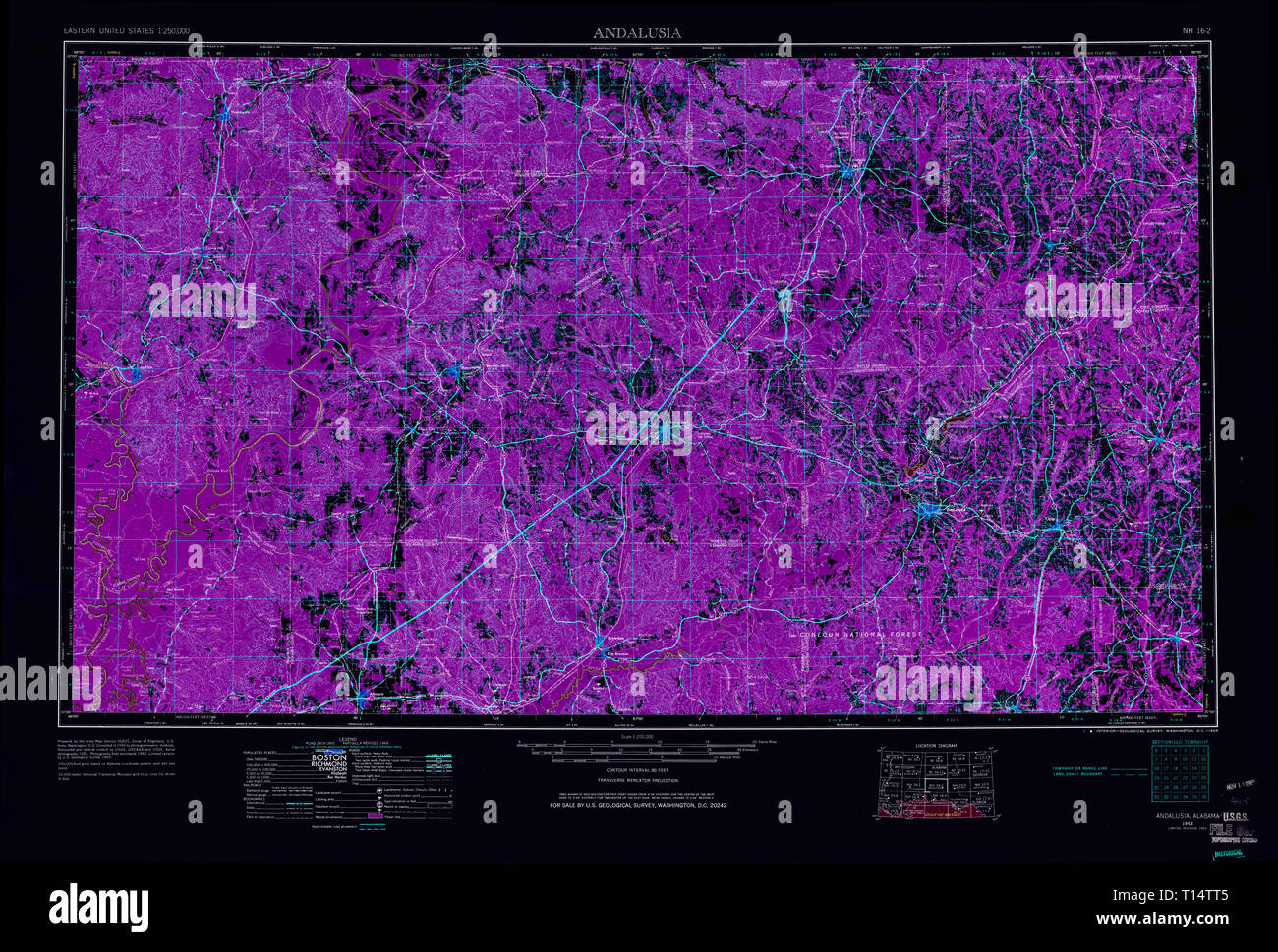 Andalusia alabama map hi-res stock photography and images - Alamy