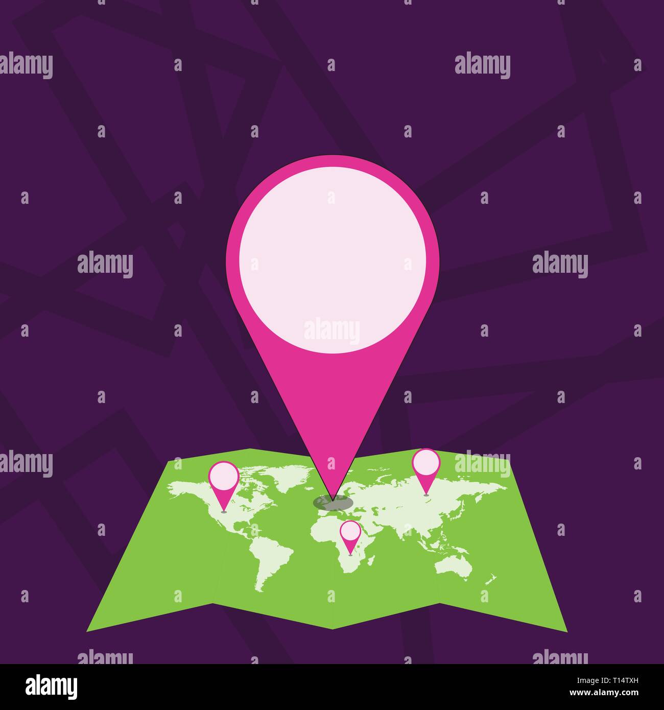 Colorful Huge Location Marker Pin Pointing to an Area or GPS Address on ...