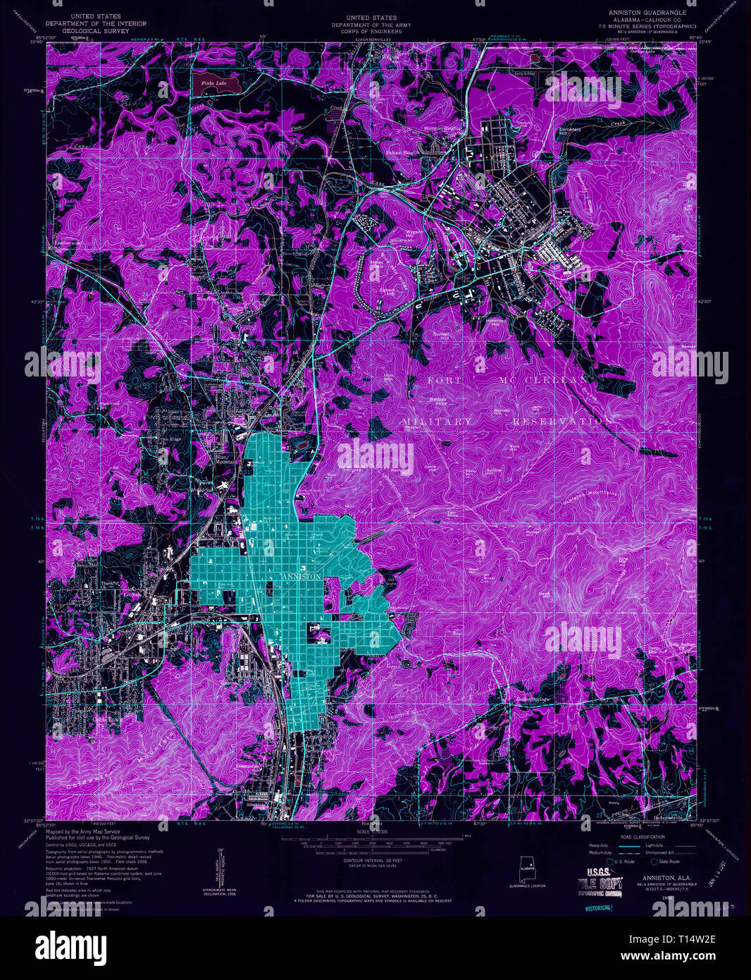 Anniston alabama map hi-res stock photography and images - Alamy