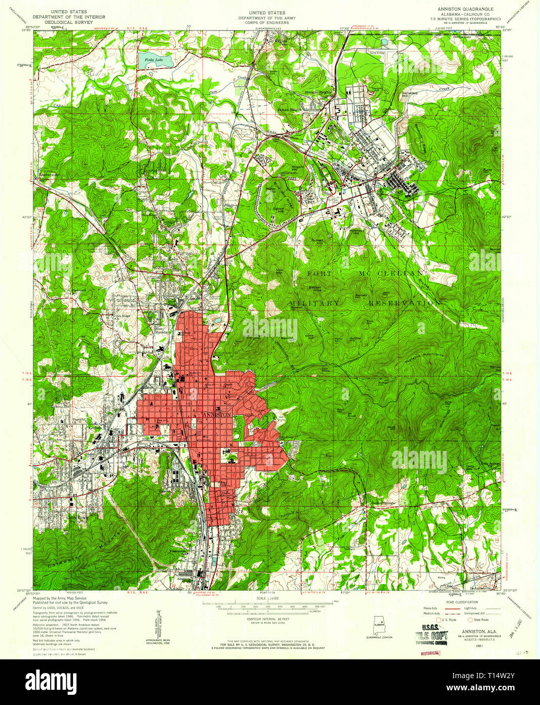 Map of anniston hi-res stock photography and images - Alamy