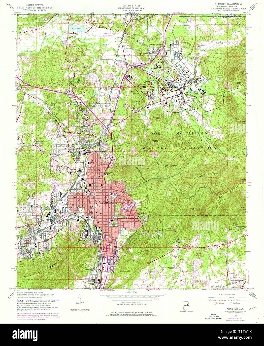 Map of anniston hi-res stock photography and images - Alamy