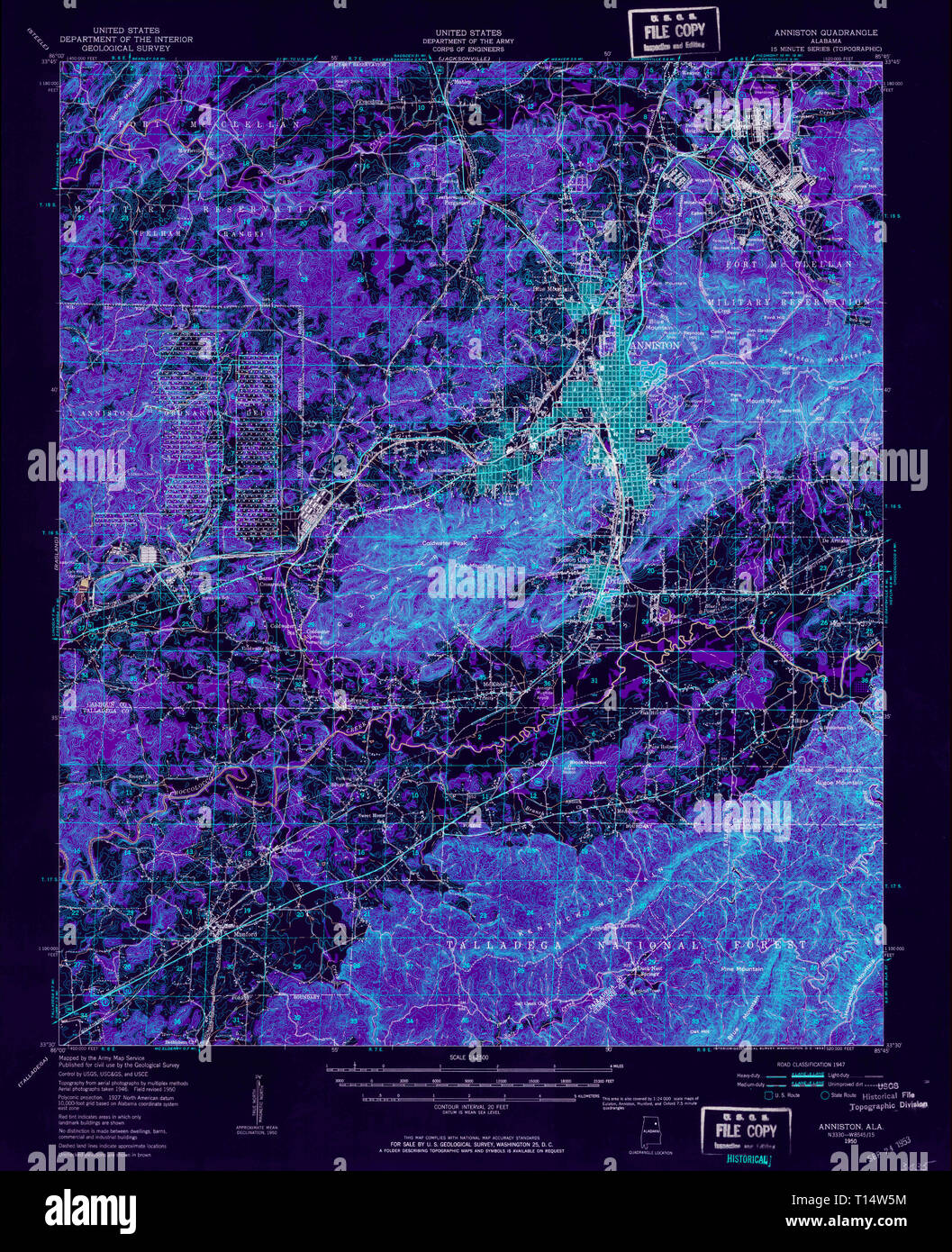Map of anniston hi-res stock photography and images - Alamy