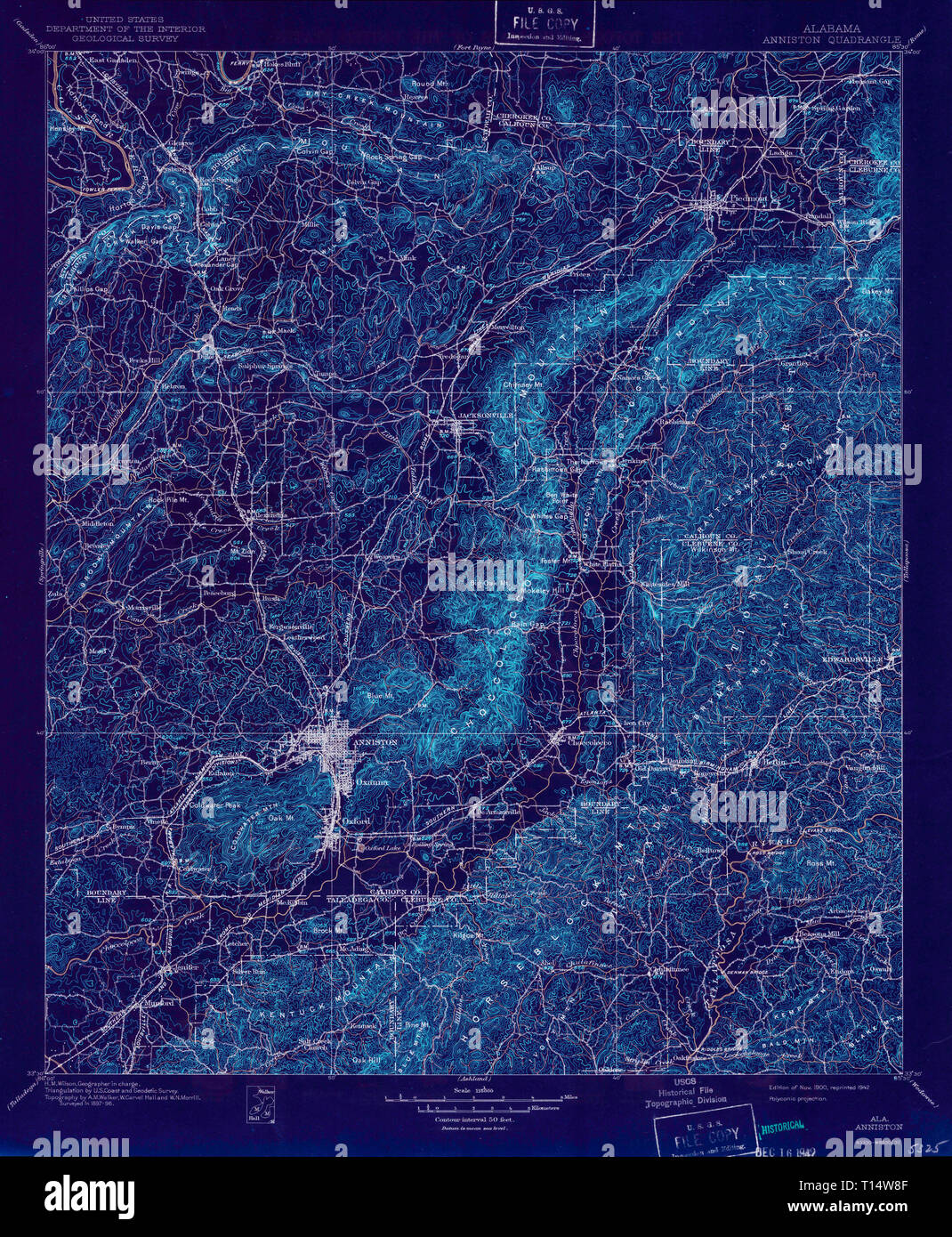 Map of anniston hi-res stock photography and images - Alamy