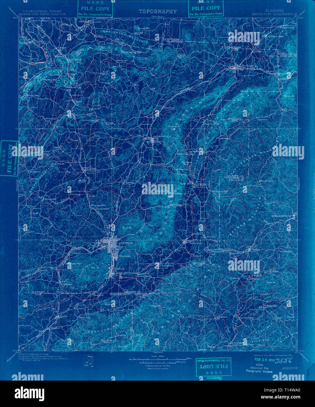Map of anniston hi-res stock photography and images - Alamy