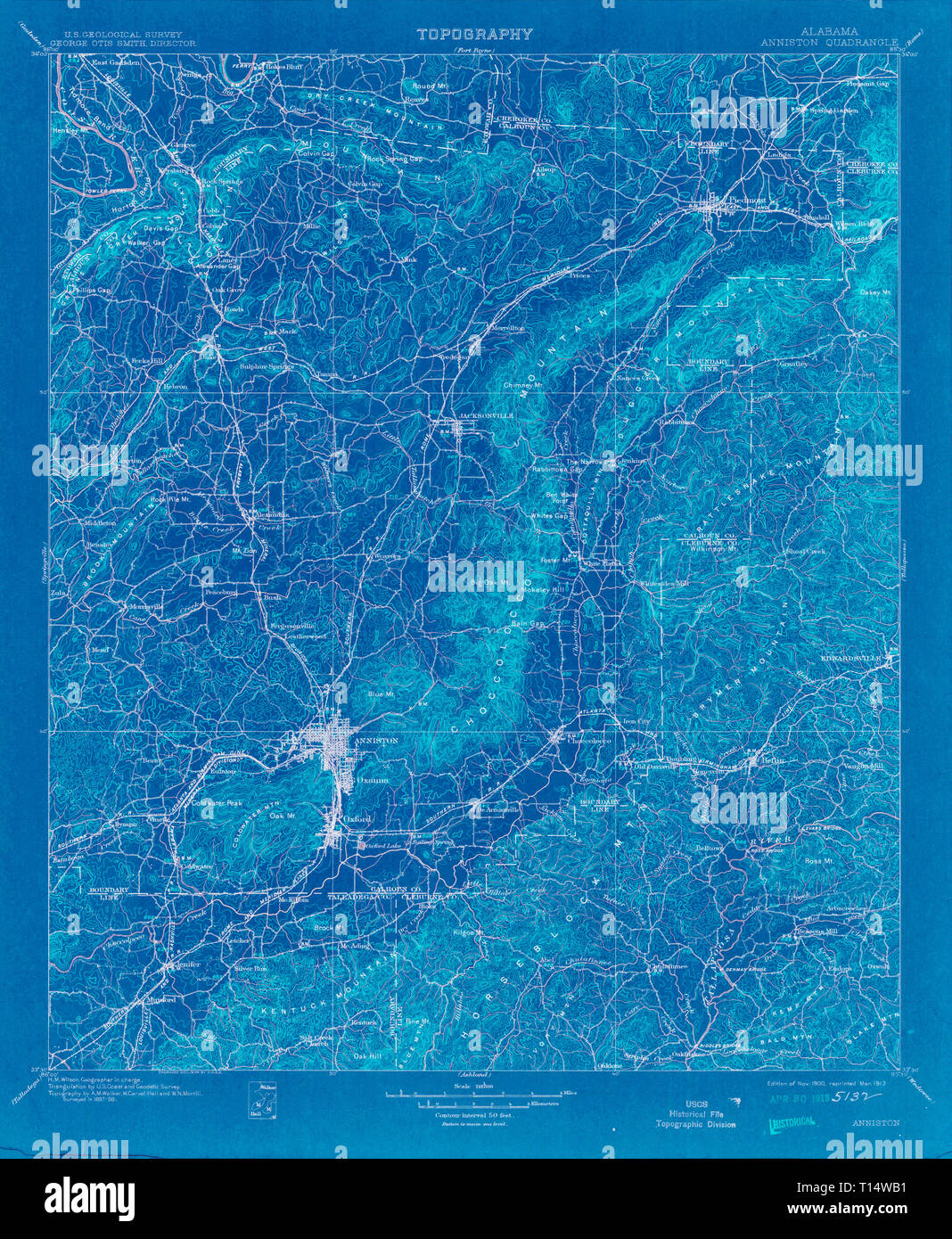 Map of anniston hi-res stock photography and images - Alamy