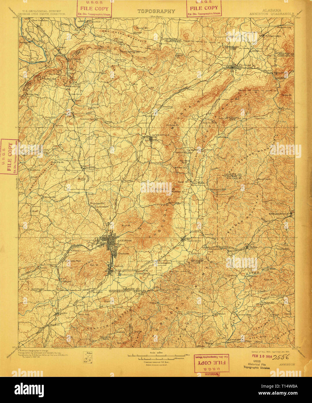 Map of anniston hi-res stock photography and images - Alamy