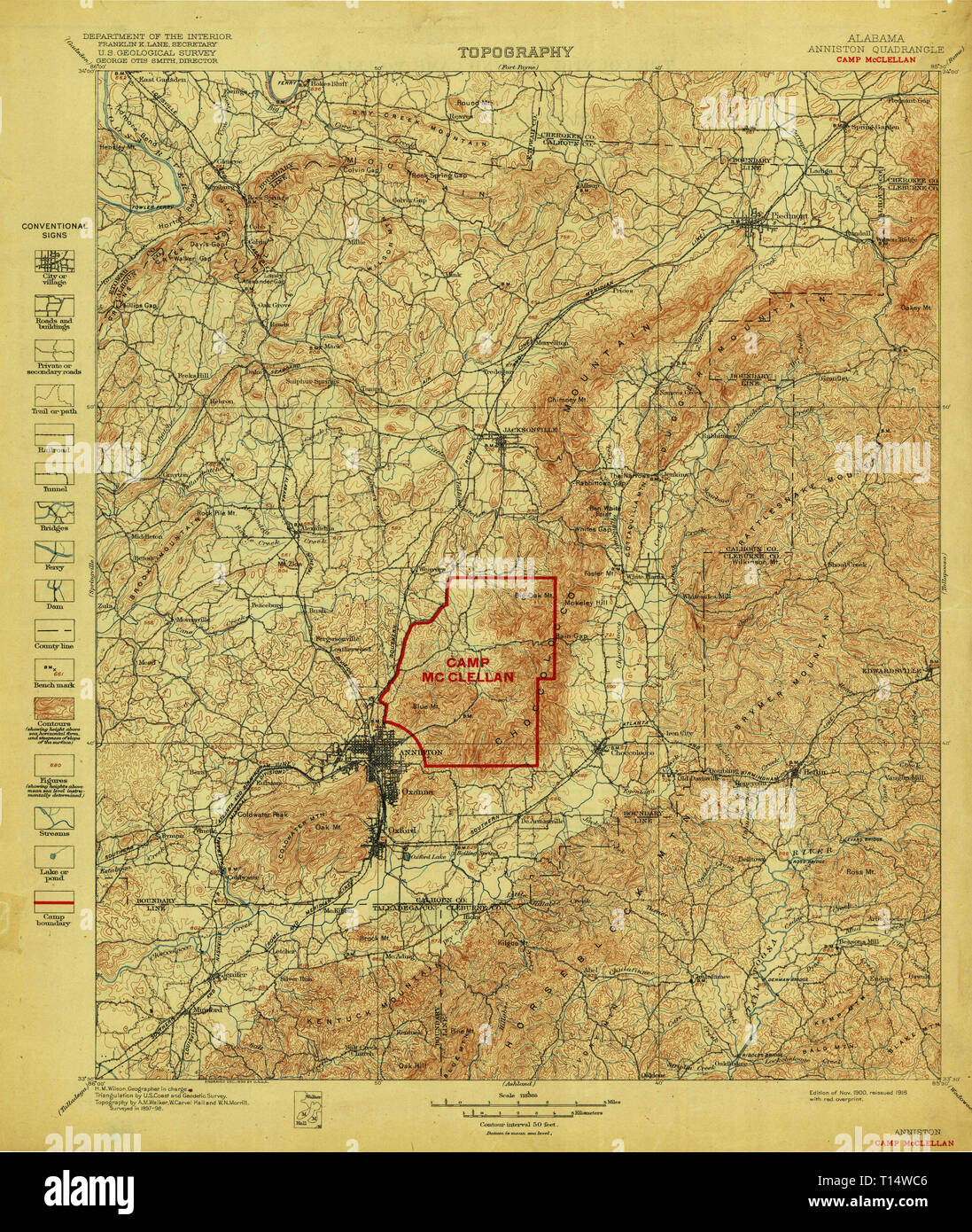 Map of anniston hi-res stock photography and images - Alamy
