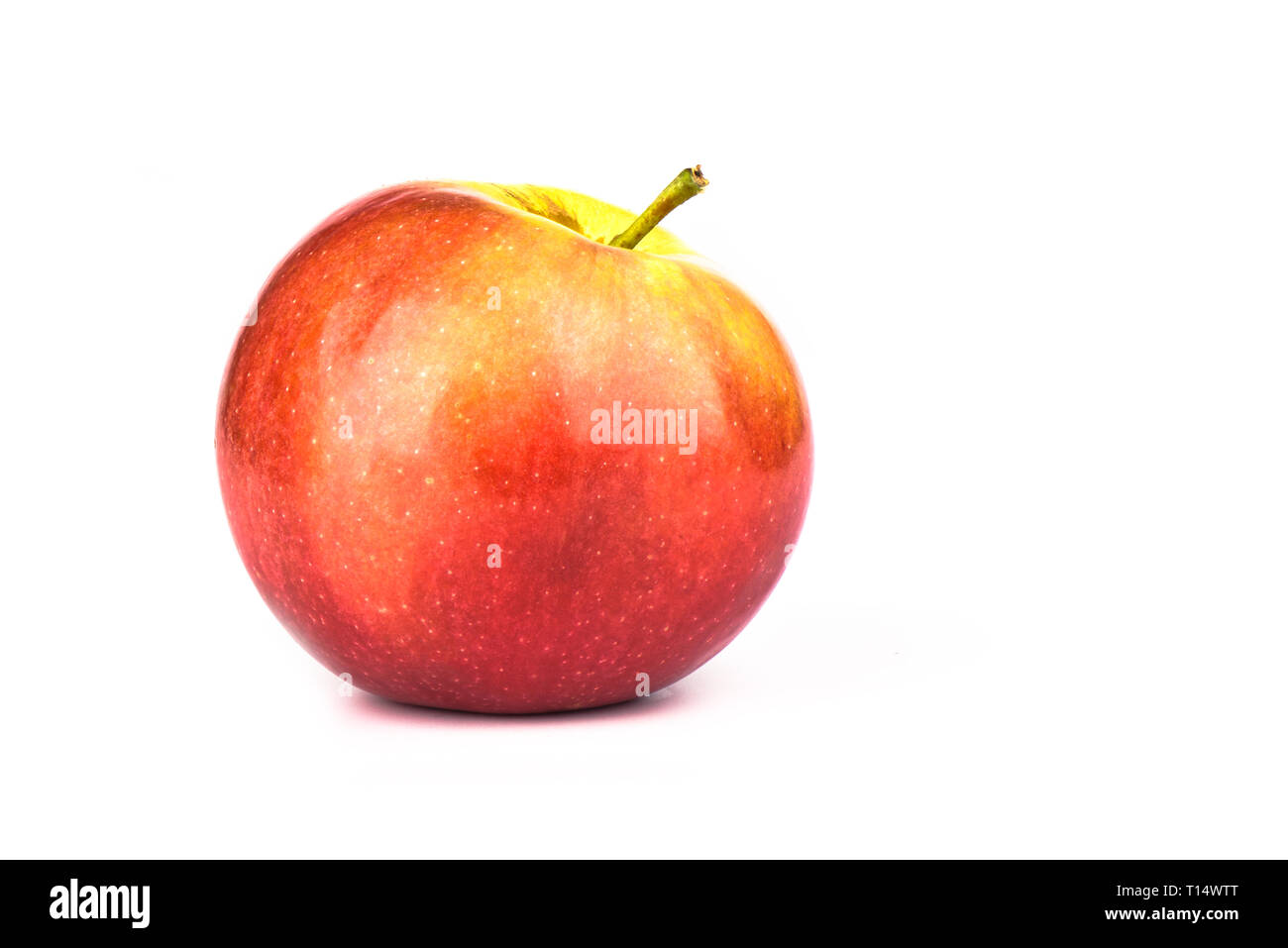 Fresh apple closeup isolated on white background. Copy space. Close up ...