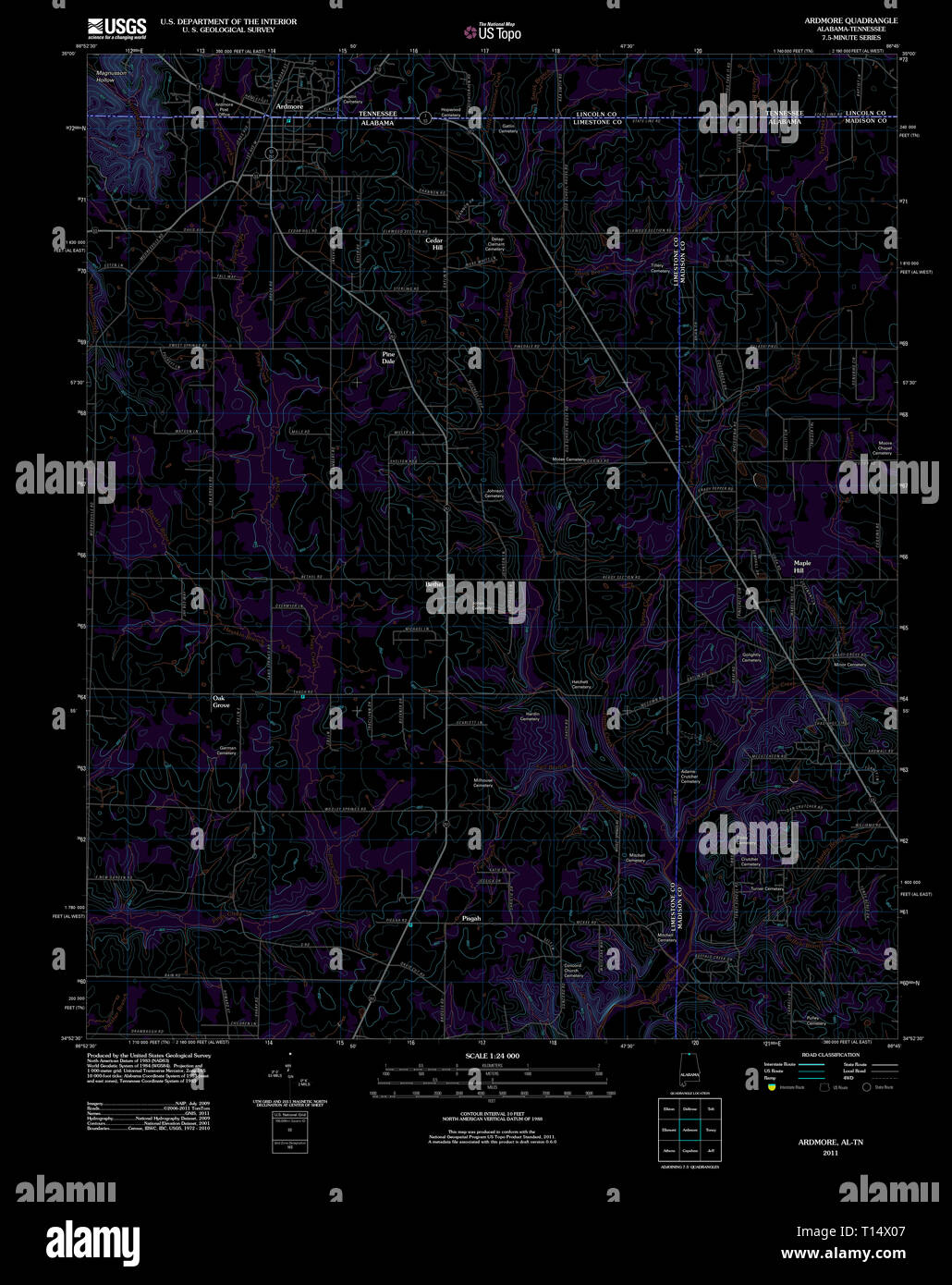 Map of ardmore hi-res stock photography and images - Alamy
