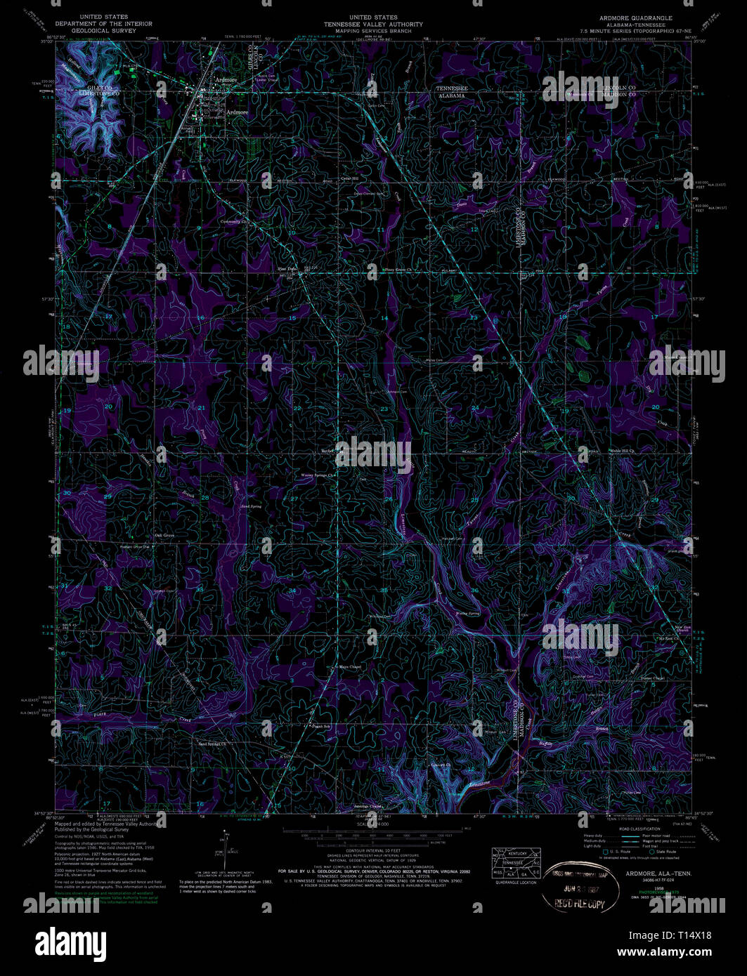 Map of ardmore hi-res stock photography and images - Alamy
