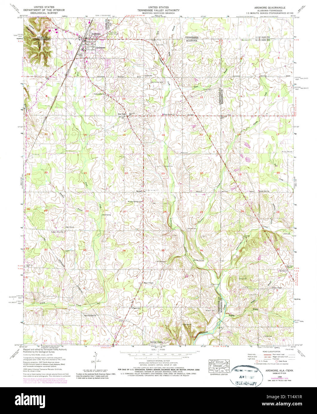 Map of ardmore hi-res stock photography and images - Alamy