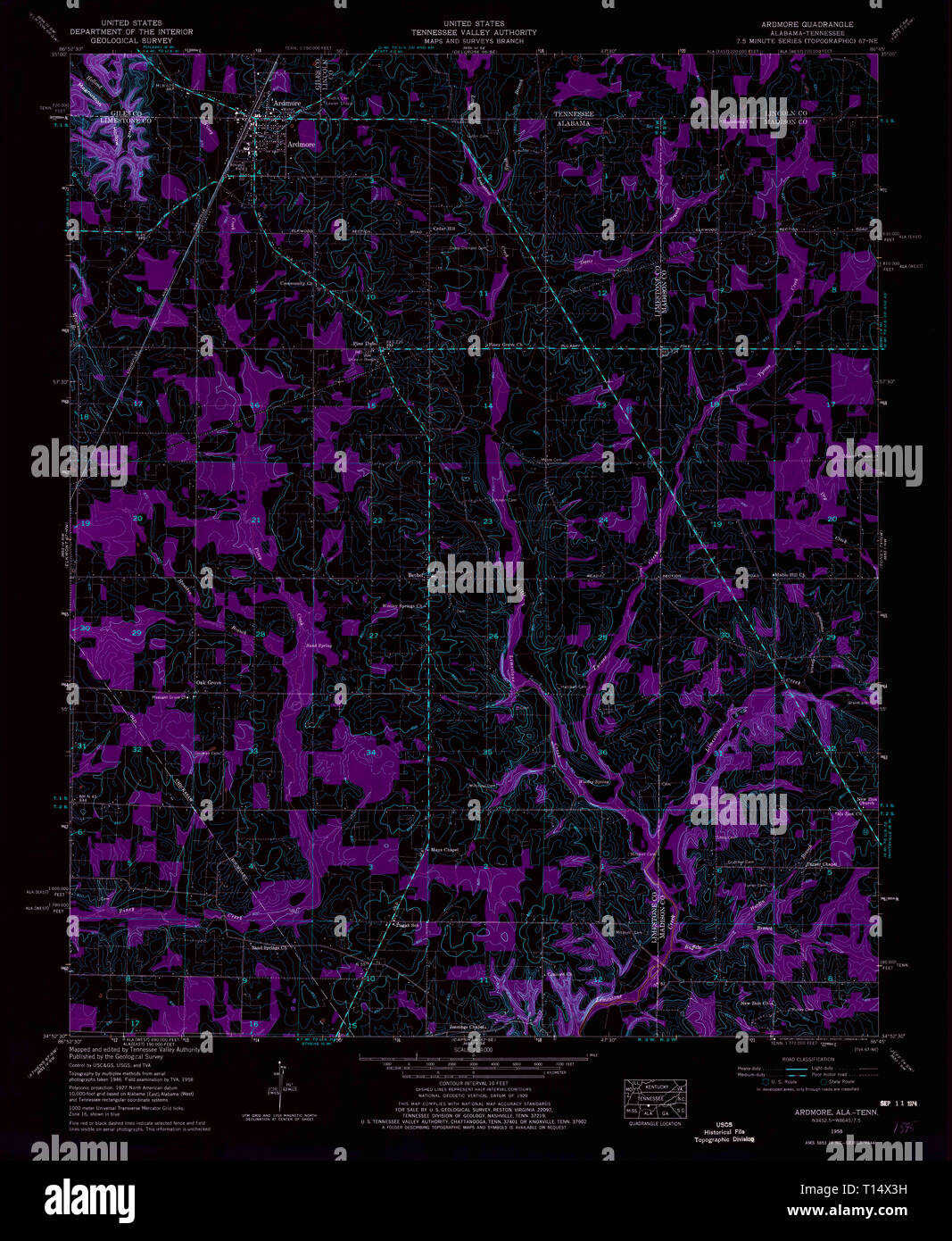 Map of ardmore hi-res stock photography and images - Alamy