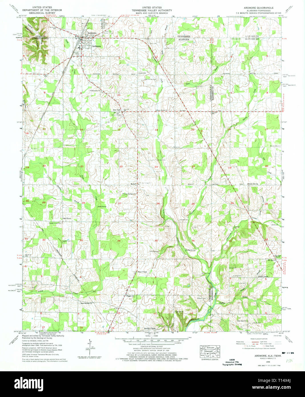 Map of ardmore hi-res stock photography and images - Alamy