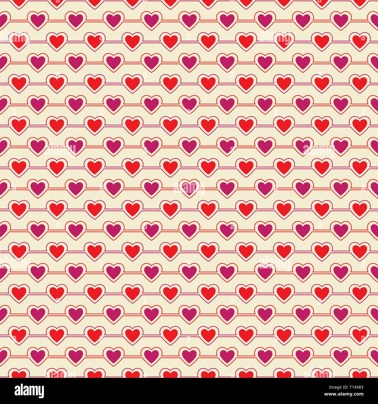 Seamless Pattern of Hearts, Vector Seamless Geometry Pattern for ...