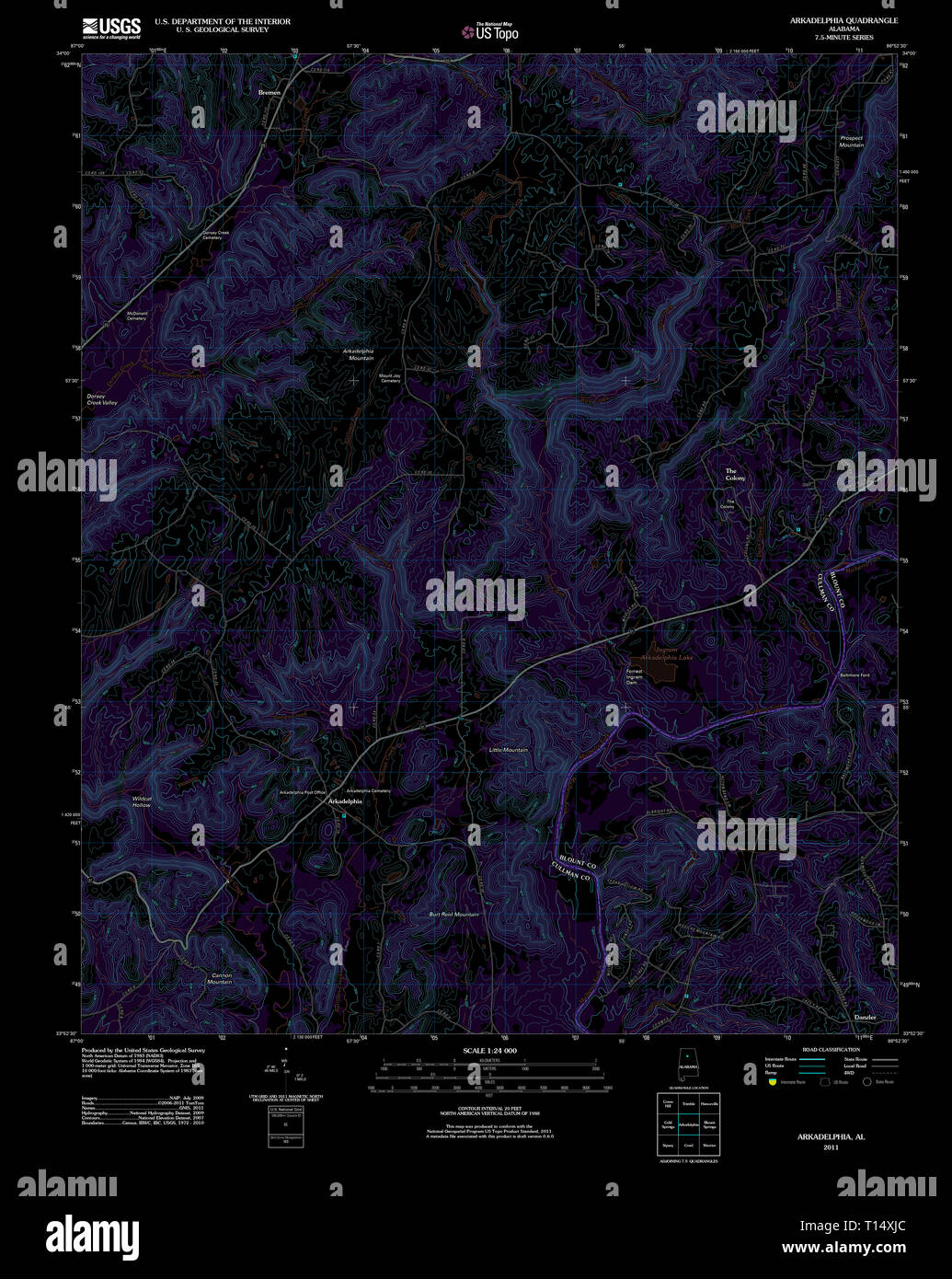 Map of arkadelphia hi-res stock photography and images - Alamy