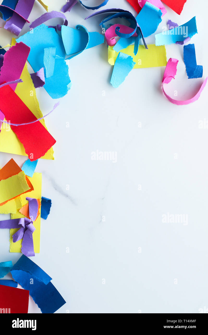 Holiday decor, creative design and party concept - Paper confetti on ...