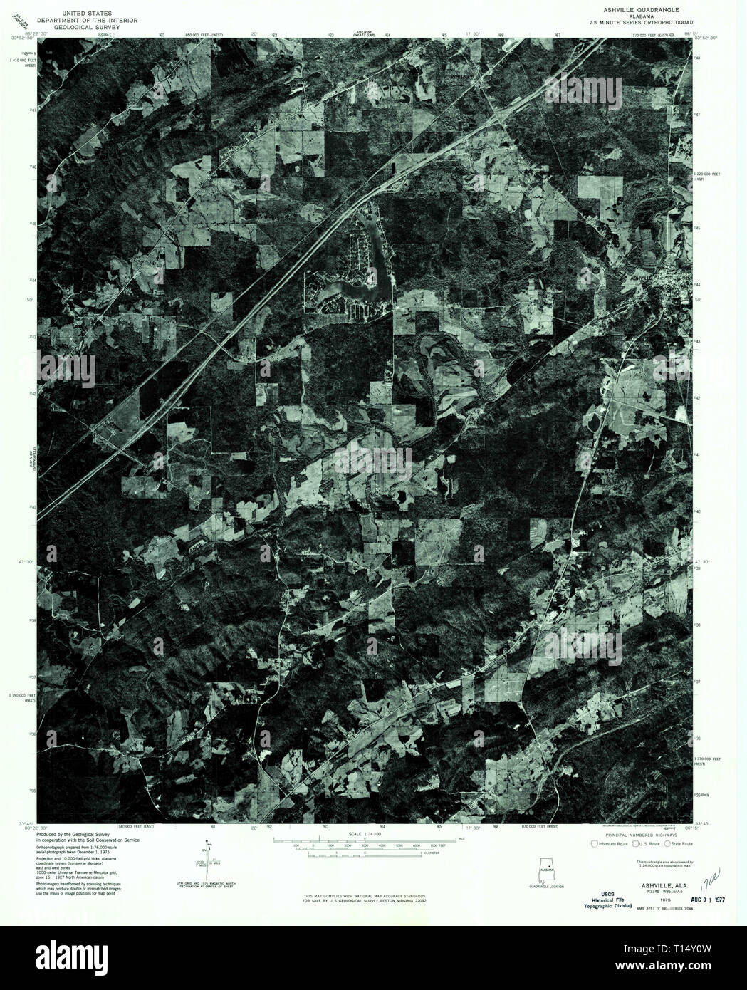 Map of ashville hi-res stock photography and images - Alamy