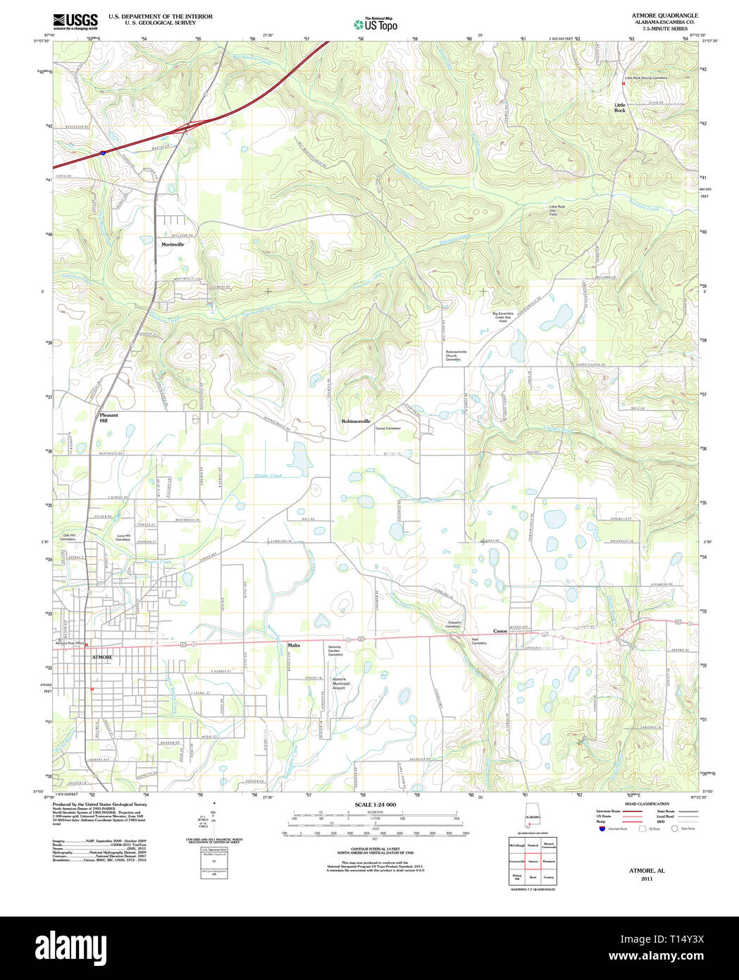 Map of atmore hi-res stock photography and images - Alamy