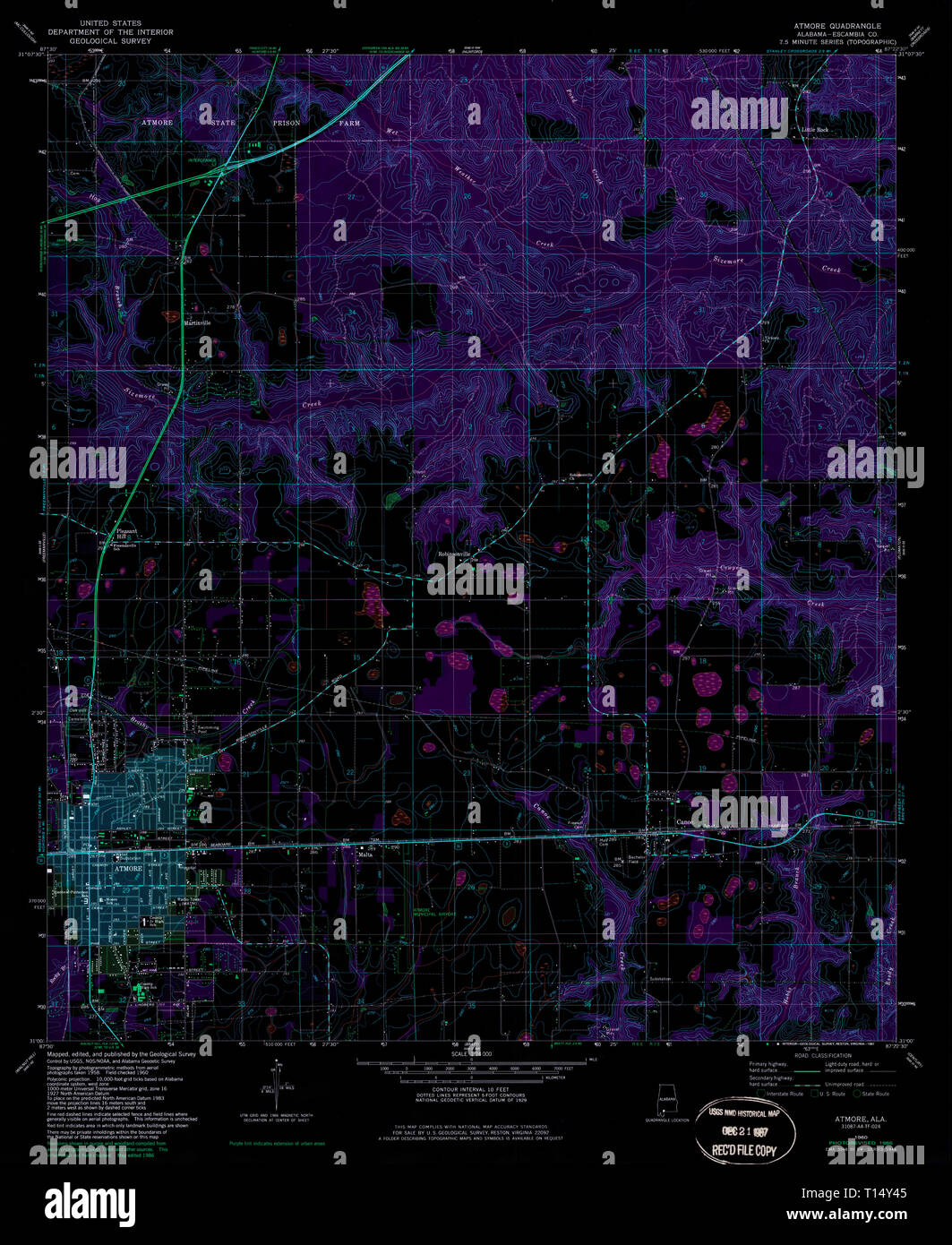 Map of atmore hi-res stock photography and images - Alamy