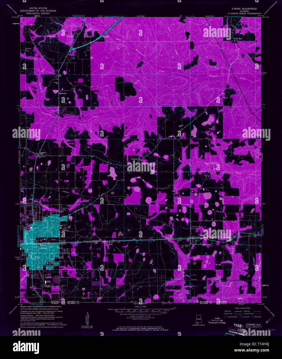 Map of atmore hi-res stock photography and images - Alamy